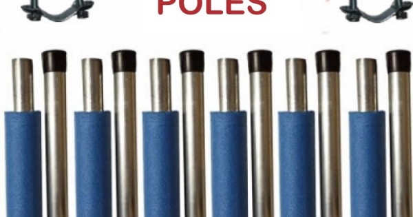 Trampoline Enclosure Pole - 2.5m (28mm wide)