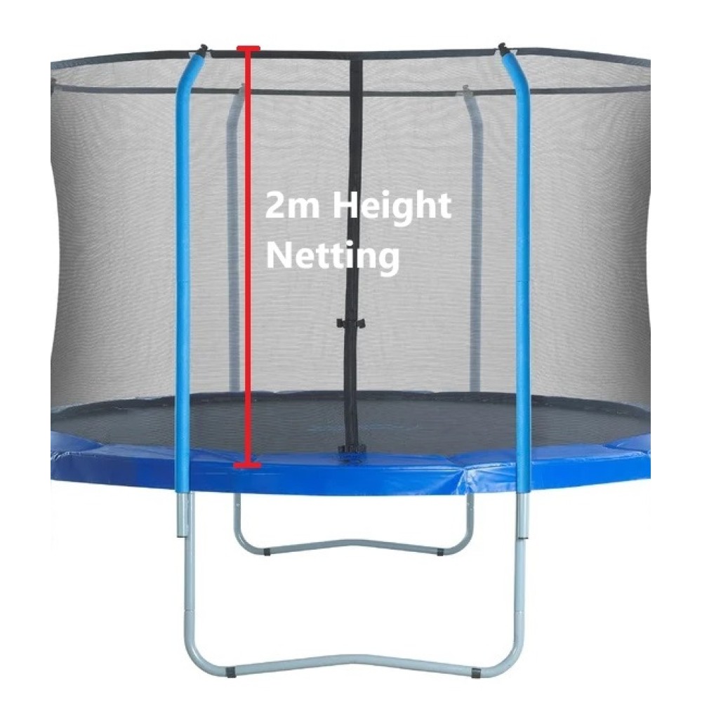 13-foot-Safety-Net-6-curved-poles-trampoline-netting-2-meter-high